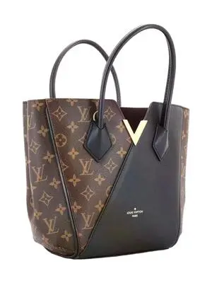 LOUIS VUITTON Kimono Handbag Monogram Canvas And Leather PM Tote Bag Black