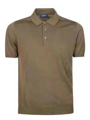 DRUMOHR Cotton Polo Shirt Brown