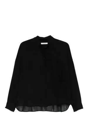 Kristensen Du Nord Frayed-detail Shirt - Black