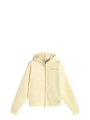LES HÉRITIERS Logo-detail Zip-up Hoodie - Neutrals