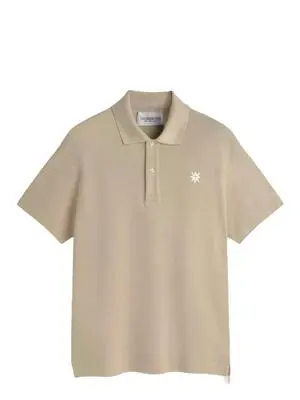 LES HÉRITIERS Chest-detail Polo Shirt Neutrals