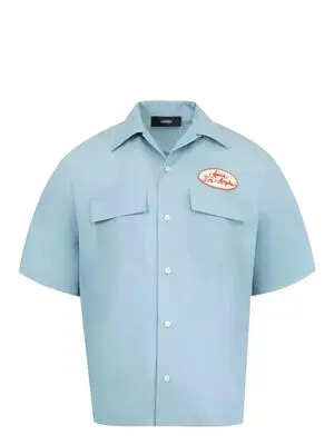 Amiri Station Patch-pocket Bowling Shirt - Blue