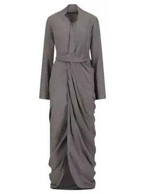 Rick Owens Maxi Wrapped Dress - Brown