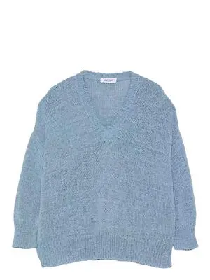 BASE V-neck Knit Sweater - Blue