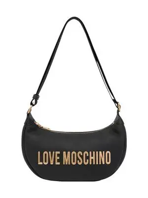 Moschino Logo Shoulder Bag - Black