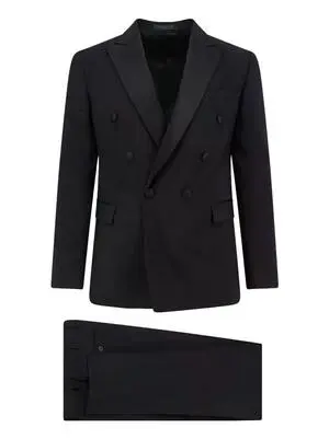 Corneliani Double-breasted Blazer - Blue