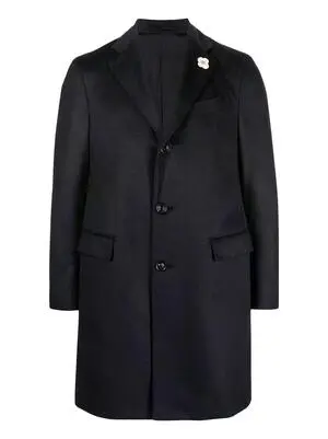 LARDINI Single-breasted Cashmere Overcoat - Grey