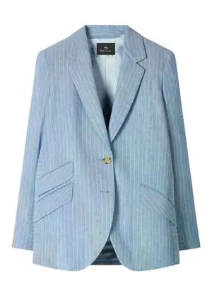 Paul Smith Pinstripe Blazer - Blue