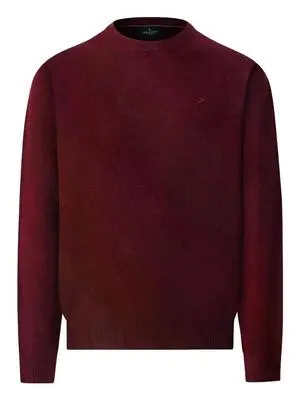 HACKETT Embroidered Crew Neck Sweater - Red