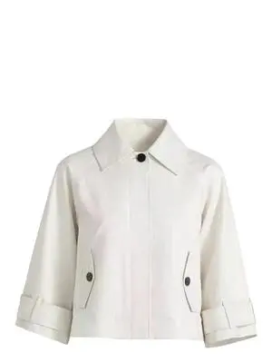 Liviana Conti Waylen Button Short-sleeve Jacket - White