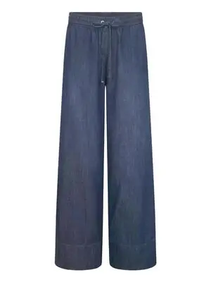 Seductive Drawstring Palazzo Pants - Blue
