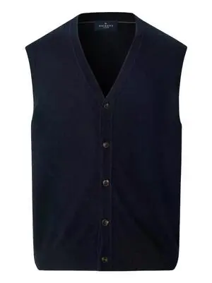 HACKETT V-neck Buttoned Waistcoat - Blue