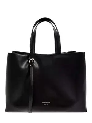 Emporio Armani Bovine Leather Tote Bag - Black