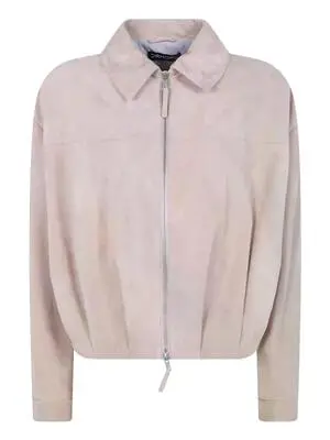 DRHOPE Suede Zip Jacket - Neutrals