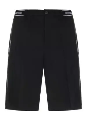 Just Cavalli Logo Waistband Shorts - Black