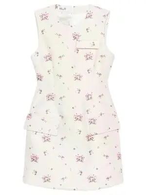 Baum Und Pferdgarten Amayah Floral-print Mini Dress - Neutrals