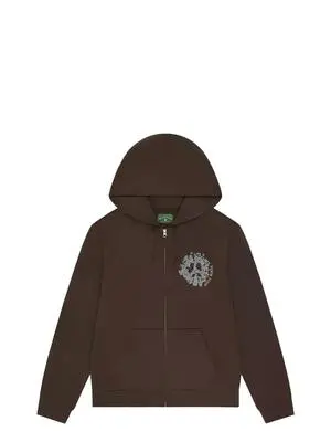 DENIM TEARS Denim University Zipped Hoodie - Brown