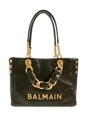 Balmain 1945 Soft Chain-link Tote Bag - Black