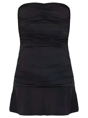 Bond Eye Ruched Bare Dress - Black