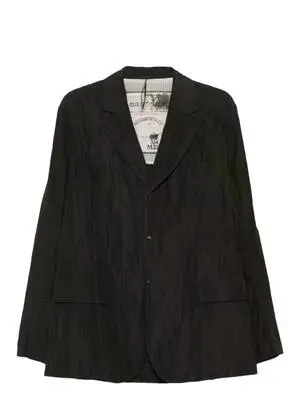 Masnada Patterned Blazer - Black