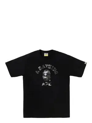 A BATHING APE Screen Camo College T-shirt - Black