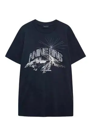 ANINE BING Walker Graphic-print T-shirt - Blue