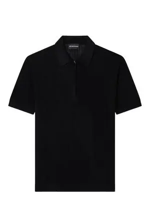 Emporio Armani Zip Fastening Sweater - Black