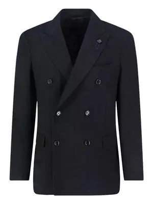 LARDINI Double-breasted Blazer - Blue