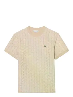 Lacoste Jacquard-monogram T-shirt - Neutrals