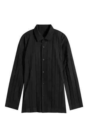 Issey Miyake Pleated Long-sleeve Shirt - Black