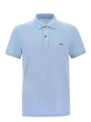 Lacoste Ribbed Collar Logo Polo Shirt - Blue