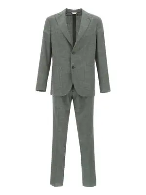 Boglioli Peak Lapel Patch Pocket Suit - Grey
