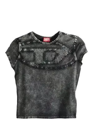 DIESEL® T-mely Cup-detail T-shirt - Grey