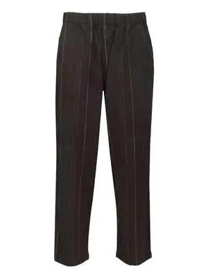 Barena Venezia Pinstripe Trousers - Black