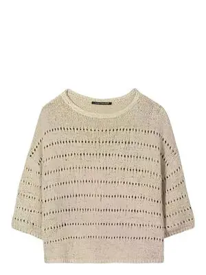 LUISA CERANO Patterned Knit Sweater - Neutrals