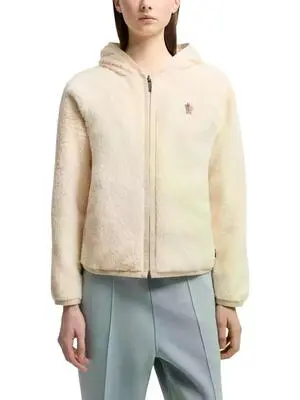 Moncler Reversible Polartec Hooded Zip-Up Jacket Neutrals