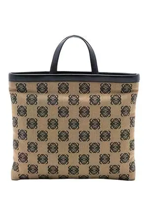 Loewe Anagram Canvas Tote Bag Brown