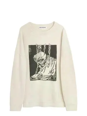 Our Legacy Slack Angry Fan Mail Print Sweatshirt - Neutrals