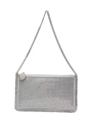 Stella McCartney Falabella Crystal-embellished Shoulder Bag - Grey