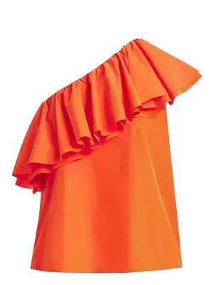 Essentiel Antwerp Asymmetric Ruffled Blouse - Orange