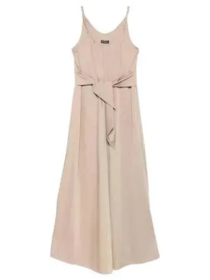 Emporio Armani Tie-waist Maxi Dress - Neutrals