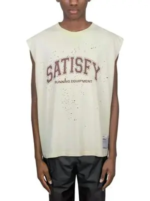 Satisfy Graphic-print Tank Top - Neutrals