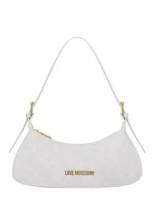 Moschino Quilted Shoulder Bag - White