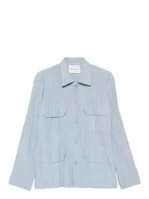 GONGDID DESIGN Pleated Pocket Shirt - Blue