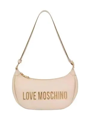 Moschino Logo Strap Shoulder Bag - Neutrals