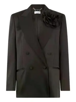 Philipp Plein Double-breasted Satin Blazer - Black