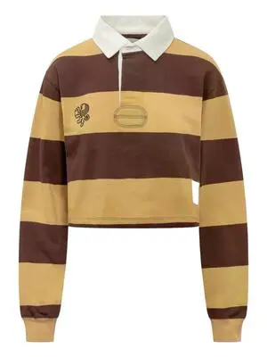 WOC Striped Liverpool Polo - Brown