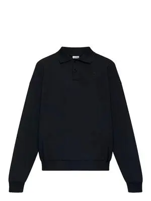 Vetements Long-sleeve Buttoned Polo Shirt - Black