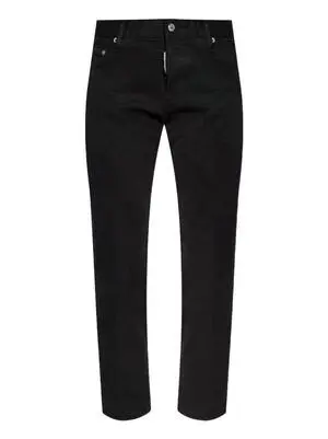Dsquared2 Silver-Tone Button Jeans Black