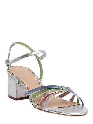 Cinq À Sept Nicole Strappy Metallic Block Heel Sandals - Metallic Multi